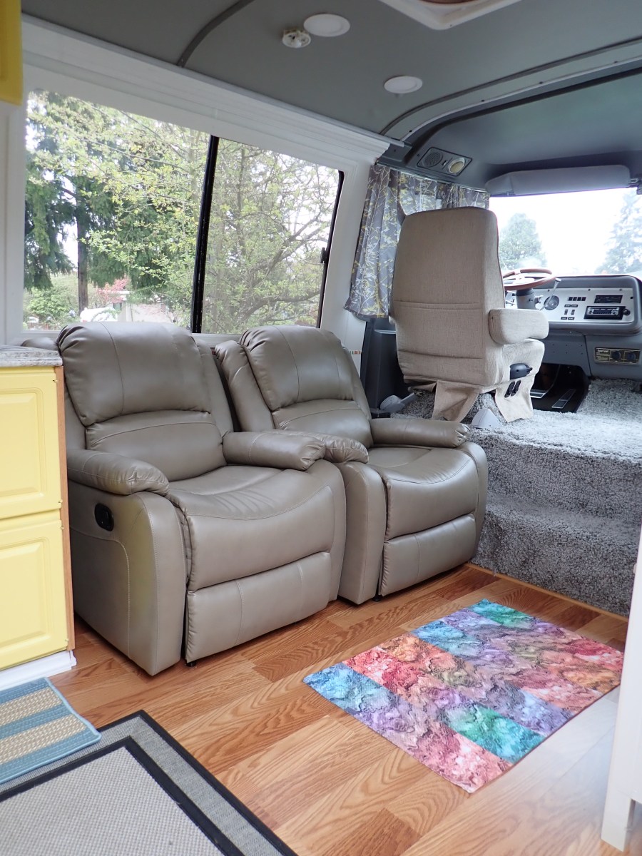 Choosing the base colors for our GMC Motorhome interior – Our New ...